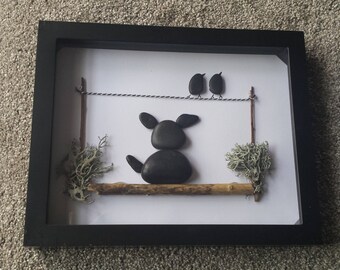 Pebble art animals | Etsy