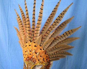 Feather mask | Etsy