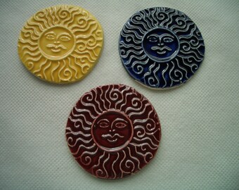 Ceramic sun face | Etsy