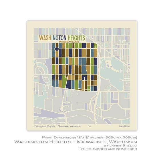 Washington Heights Neighborhood Milwaukee Wisconsin Art Map
