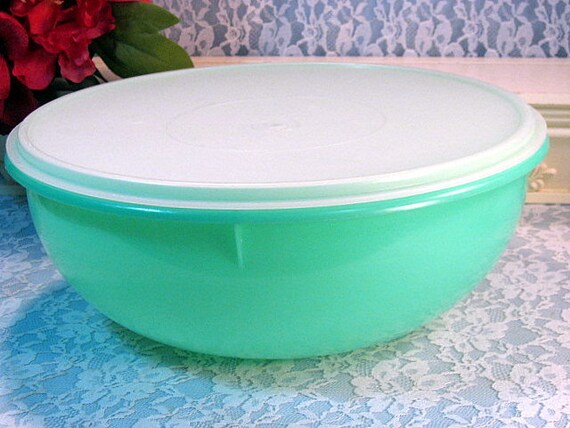 Vintage Tupperware Wonderlier Green Fix N Mix Bowl Storage