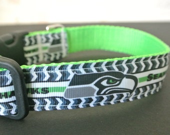 Seahawks dog collar | Etsy