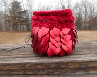 Scalemail Dice Bag Dragonhide Knitted Armor Elven Ranger