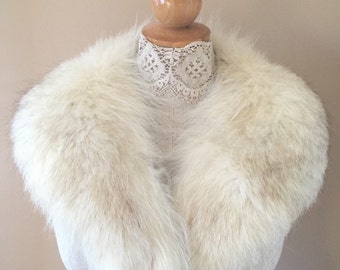 Unique white fur collar related items | Etsy