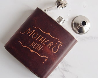 Personalised Leather Hip Flasks and Gifts by HORD on Etsy