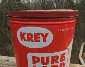 Vintage lard tin | Etsy