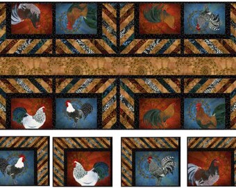 Rooster table runner | Etsy