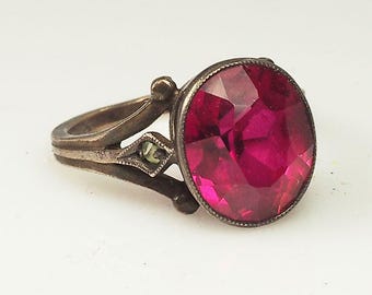 Russian ruby ring | Etsy