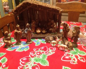 Wooden creche | Etsy