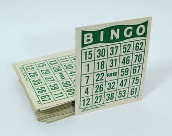 Cardboard bingo card | Etsy