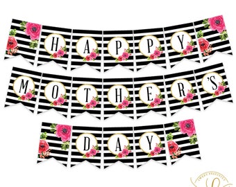 Printable Happy Mother's Day Banner Mothers Day Lunch