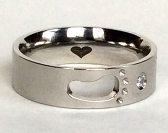 Footprint ring | Etsy