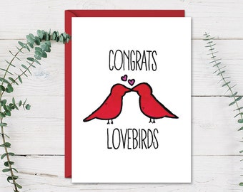 Congrats love birds | Etsy
