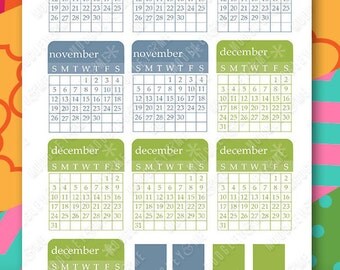 Mini calendar | Etsy