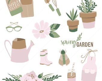 Gardening clipart | Etsy