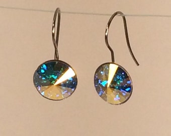 Crystal ab earrings | Etsy