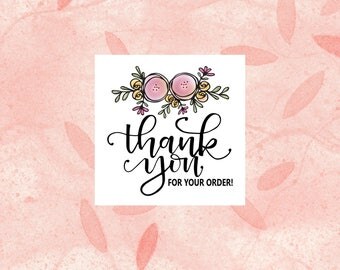 Thank you for your order stickers | Etsy