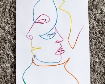 Linear artwork | Etsy