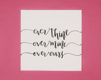 Ever thine ever mine | Etsy