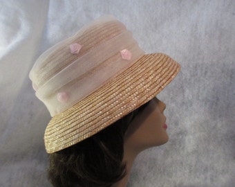 Straw cloche hat | Etsy