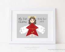 Unique angel footprints related items | Etsy