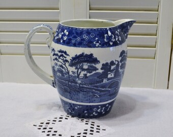 Flow blue pitcher | Etsy