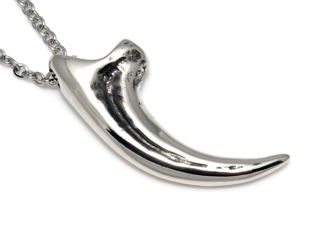 Velociraptor Claw Necklace Dinosaur Pendant Handmade by Farjil
