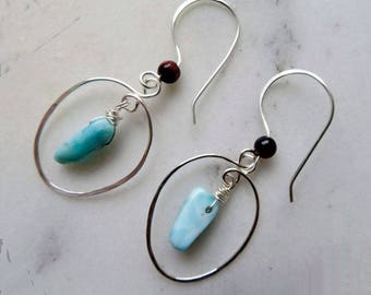 Larimar earrings | Etsy