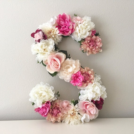 Floral Letter 15 19 24 Large Flower Letter