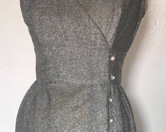 Silver wrap dress | Etsy