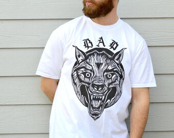 Wolf shirt | Etsy