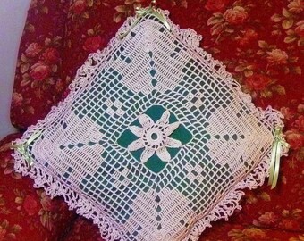 Filet crochet flower | Etsy