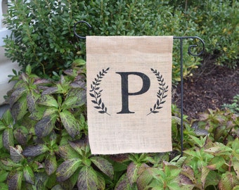 Burlap garden flag | Etsy