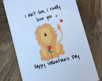 Lion valentine | Etsy