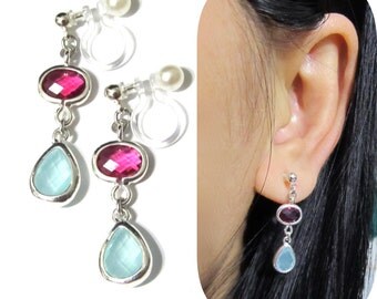 Unique invisible earring related items | Etsy