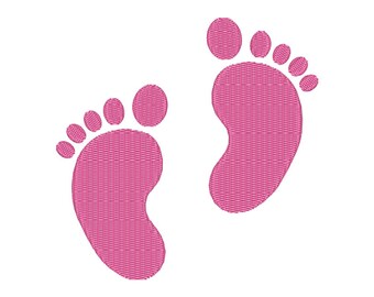 Baby feet embroidery | Etsy