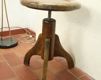 Vintage wooden stool | Etsy
