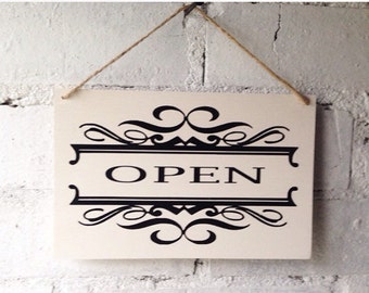 Open Closed Sign double sided sign Reclaimed Wood Open