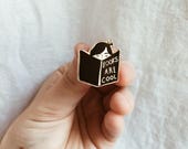 Unique book pin related items | Etsy