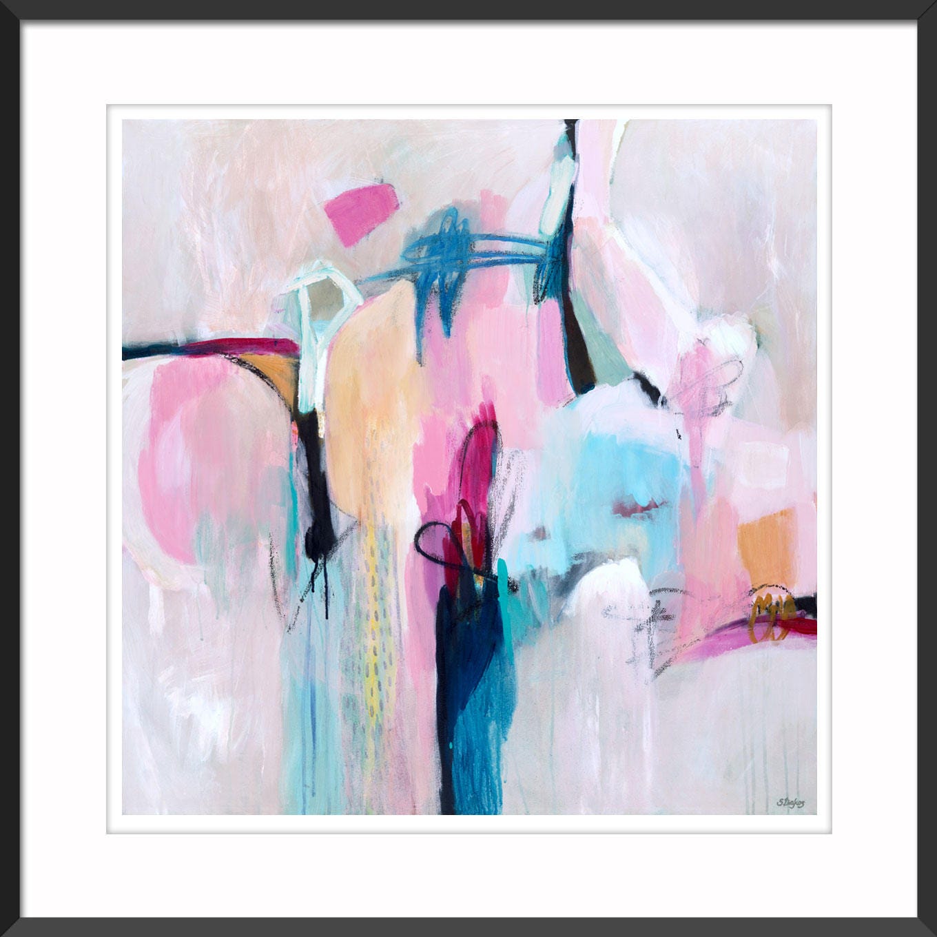 Grey Abstract painting grey ABSTRACT PRINT large abstract