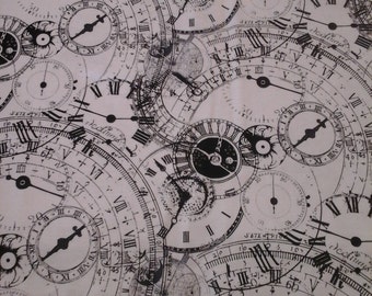 Clock fabric | Etsy