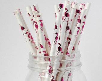 Flamingo straws | Etsy