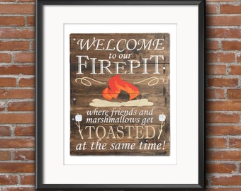 Fire pit sign | Etsy