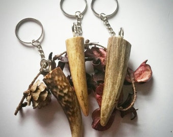Deer antler keychain | Etsy