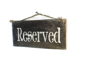 Reserved row sign | Etsy