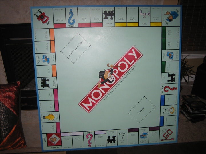 Monopoly Over sized game board Giant Board Game Art Wall