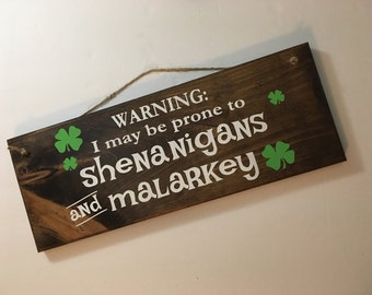 Shenanigans sign | Etsy