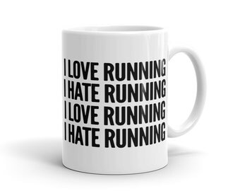 Funny running mug | Etsy