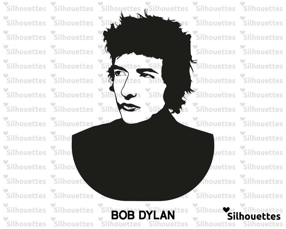 SVG | Bob Dylan illustration silhouette eps, svg, dxf, png Vector ...