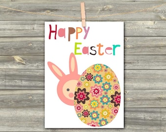 Kids easter card | Etsy